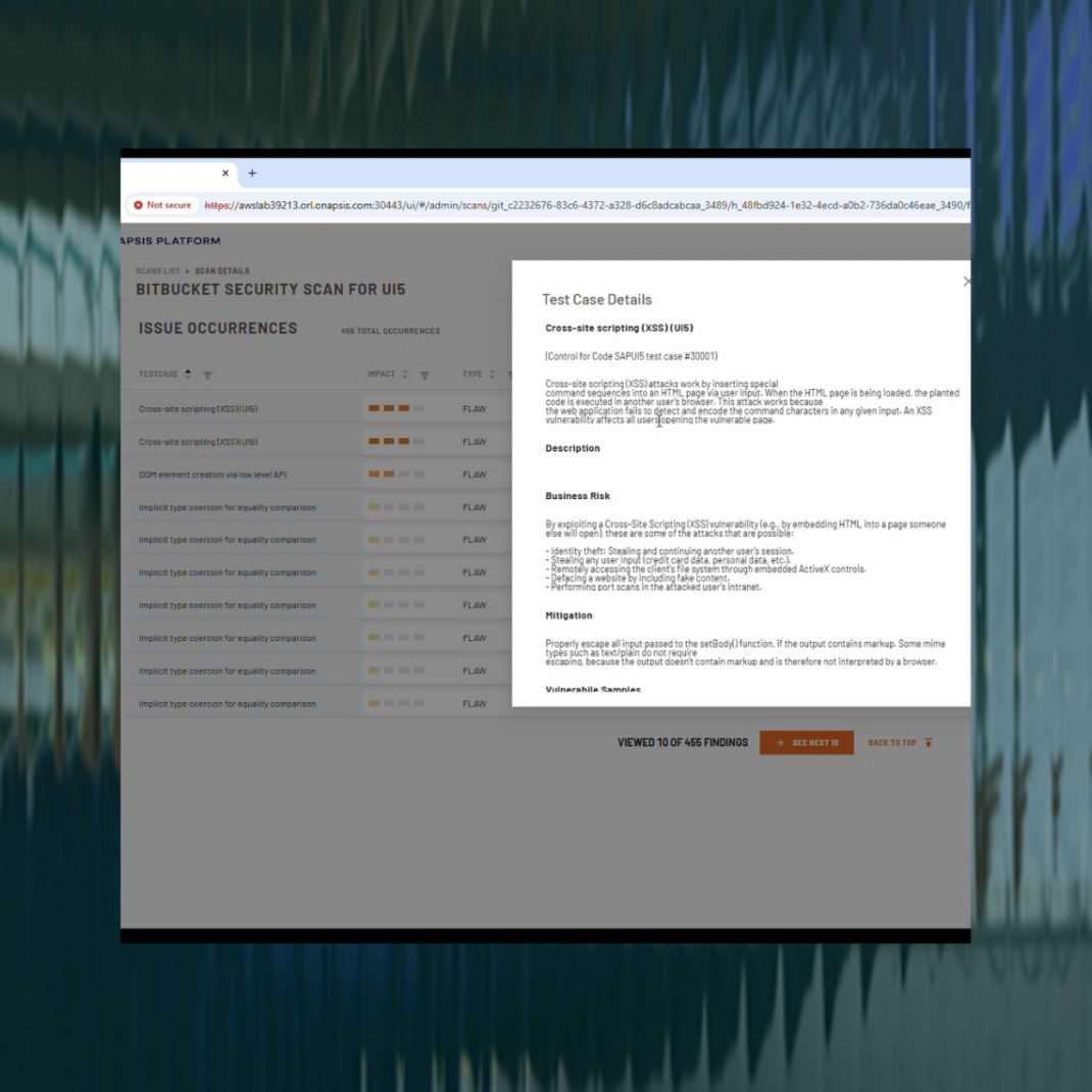 Onapsis Control | Secure SAP Application Development